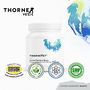 ThorneVET Canine Geriatric Basics – Senior Dog Multi-Vitamin/Mineral Formula Supports Healthy Cognition, Joints, and Eyes, 90 Soft Chews