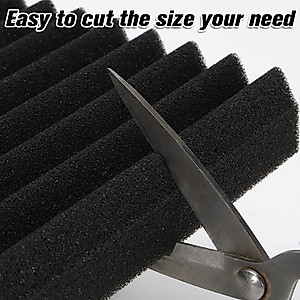 HOXHA Air Conditioner Foam Insulation Window Kit 2 Pack, AC Side Panels Kits, Air Conditioner Accessories Seal, 17 inch×9 inch ×7/8 inch (Black)