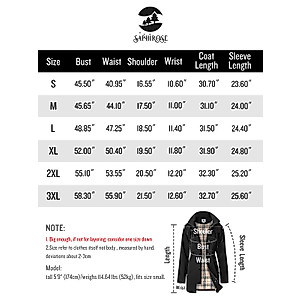 SaphiRose Women's Long Hooded Rain Jacket Outdoor Water_resistant Raincoat Windbreaker(Black,Large)