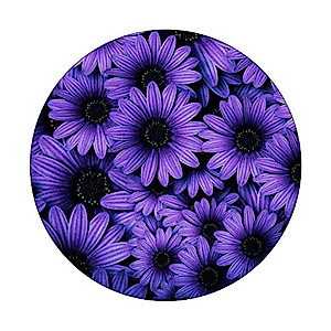 Purple Flower Trendy Floral Print pattern for Flowers lovers PopSockets PopGrip: Swappable Grip for Phones & Tablets