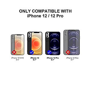 Silicone Card Case Compatible with iPhone 12/iPhone 12 Pro 6.1inch, Shock-Absorbing Protective Case with Card Holder, Soft Slim Wallet Case Compatible with iPhone 12/12 Pro (2020 Release)-Black