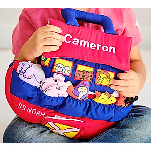 Pockets of Learning Personalized Noah's Ark Adventure Soft Play Set Interactive Play Activity for Toddlers and Children | Educational Cloth Pretend Bible Fabric Play Toy