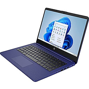 HP Laptop 14-cf2703ds 14" HD (1366 x 768) Intel Celeron N4120, Intel UHD Graphics 600, 4GB DDR4 RAM, 64GB eMMC Storage, Windows 11 Home, Royal Blue (Renewed)