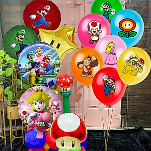 34pcs Balloons for Birthday Party Decorations Birthday Party Supplies Balloons Arch Mario Bros Balloons Party Decor.