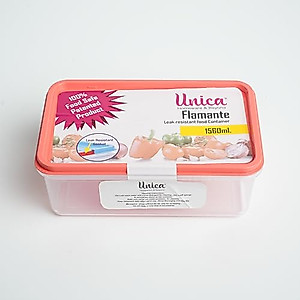 Unica Food Storage Container, with Airtight Lid, Stackable Rectangle Meal Prep Container, BPA-Free, Dishwasher, and Freezer Safe, Set of 3, 28 oz, 5.56x5.56x3.13 in