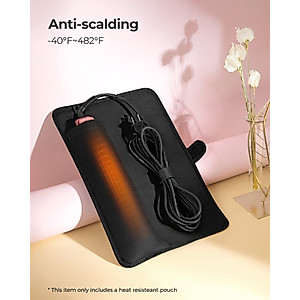 wavytalk Flat Iron Heat Resistant Pouch, Hair Tools Bag for Travelling&Storage, Curling Iron Cover Bag Hot Hair Tools Storage Bag, Travel Case Cover Pouch for Hair Styling Tools