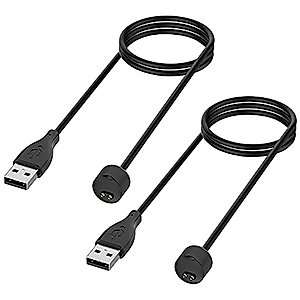 Kissmart Charger for Amazfit Band 5, Xiaomi Mi Band 7/6/5, Replacement USB Magnetic Charging Cable Cord Accessories for Mi Band 7/6/5, Amazfit Band 5 Fitness Tracker [2Pack - 1.6ft/50cm]