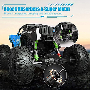 RC Cars 1:12 Remote Control Car, 2.4GHz Waterproof Racing Car Off-Road RC Crawler Toy Gift with Two Rechargeable Batteries