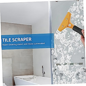 PRETYZOOM 1pc Razor Scraper Cleaning Shovel Tile Cleaning Tool Plastic Steel Ceramic Cleaning Scraper