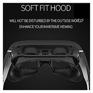 128GB Memory Smart 3D Video Glasses Stereo Head-Mounted Display Eye Glasses Connect Mobile Phone Play Games (Color : Black with 128gb TF)