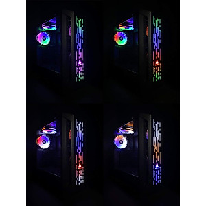 Apevia Matrix-PK Mid Tower Gaming Case with 1 x Tempered Glass Panel, Top USB3.0/USB2.0/Audio Ports, 4 x RGB Fans, Pink Frame