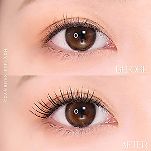 CCAMBBAK Bold - Looks So Natural False Eyelashes Handmade Lightweight Individual Lashes K-Beauty Extension Lengthening Wisps Authentic Fake Eyelashes (10mm Bold (Black), 1Point)