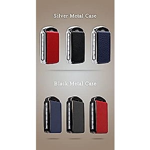 HIBEYO Key Fob Cover Case Remote Jacket Shell 20212022 for Volvo XC40 XC60 XC90 S90 V90 Car Key Fob Shell Smart Auto Key Accessories Holder Keyless Zinc Alloy Leather Full Protective Case-Black Black