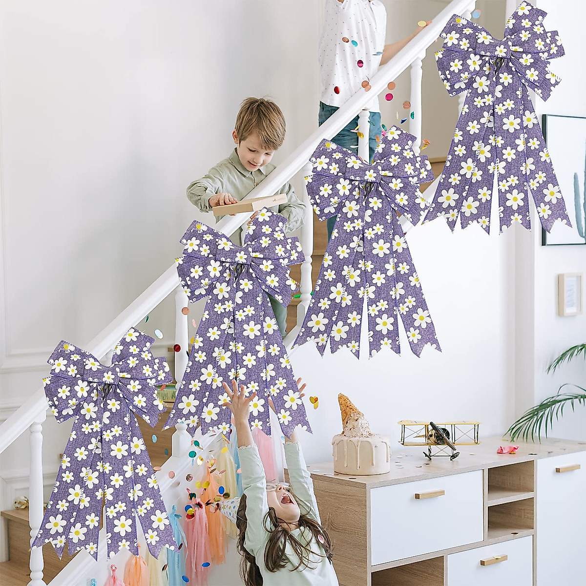 Decorative Seasonal Bows & Ribbons (Purple Daisy)