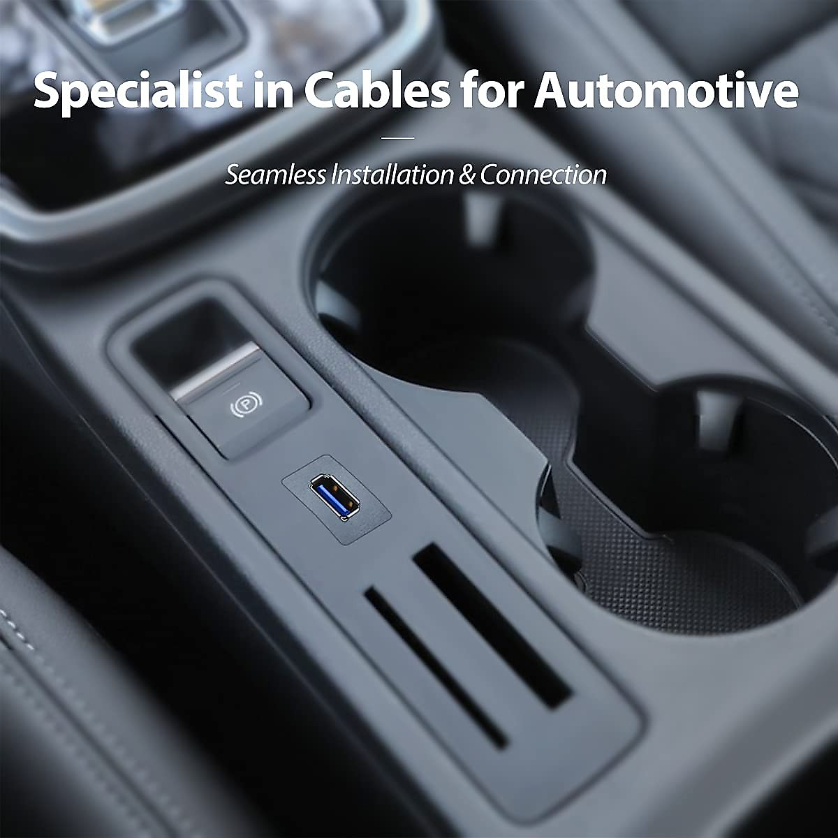 URWOOW USB3.0 Square Flush Mount - 1M 3ft USB 3.0 Extension Mount, Dash Mount, Flush Mount, Panel Mount Cable, for Car, Boat, Motorcycle (3 feet)