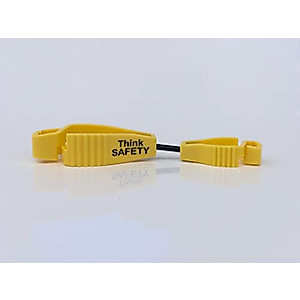 Glove Guard 1939YW Clip, Yellow with Think Safety Imprint, Made in the USA