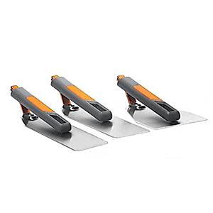 Blackstone 5275 Foldable 3 Piece Set Two Griddle Spatula Flipper and One Scraper-Flex Fold Model Stainless Steel-Easy to Carry and Clean, Perfect Grill Cooking Accessories, Black