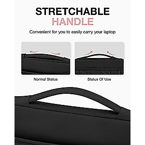 BAGSMART 13-14 inch Laptop Sleeve with Handle, Puffy Padded Laptop Case with Accessories Bag, MacBook Case Sleeve Fitted with MacBook Air Pro 13.3 inch 14 inch, Computer Sleeve Fitted with Dell,HP