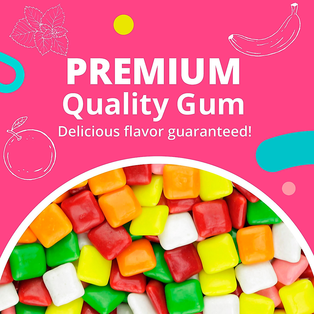 Chiclets Gum - Assorted Colors & Flavors Chewing Gum - Chicklets Gum Bulk Package - Vending Machine Refills 2.4 lb
