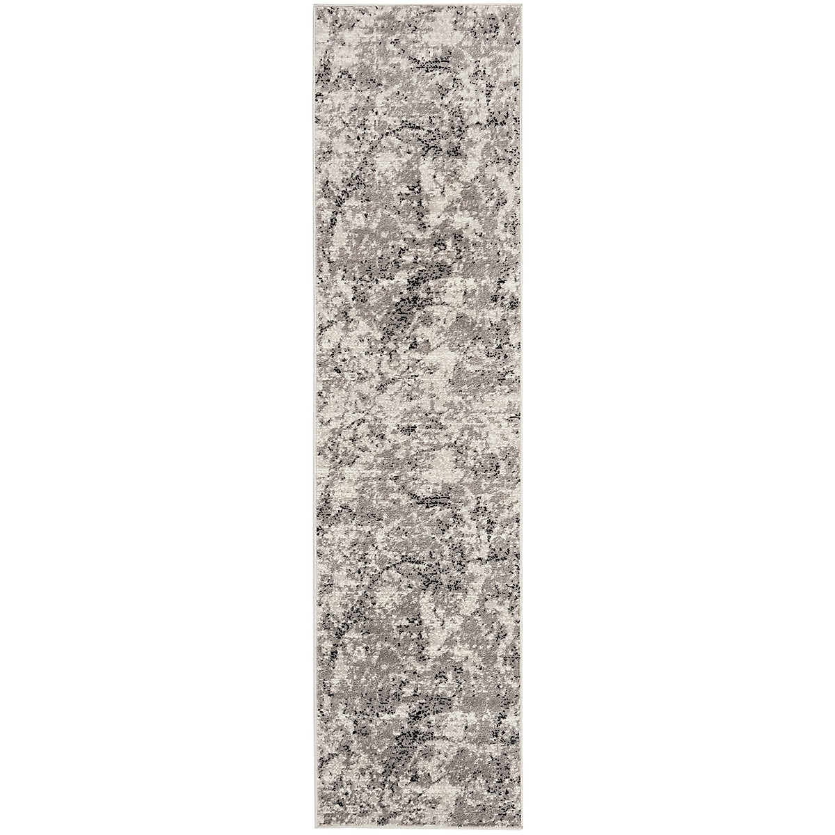SAFAVIEH Skyler Collection 2' x 12' Grey/Ivory SKY186K Modern Abstract Non-Shedding Living Room Bedroom Runner Rug