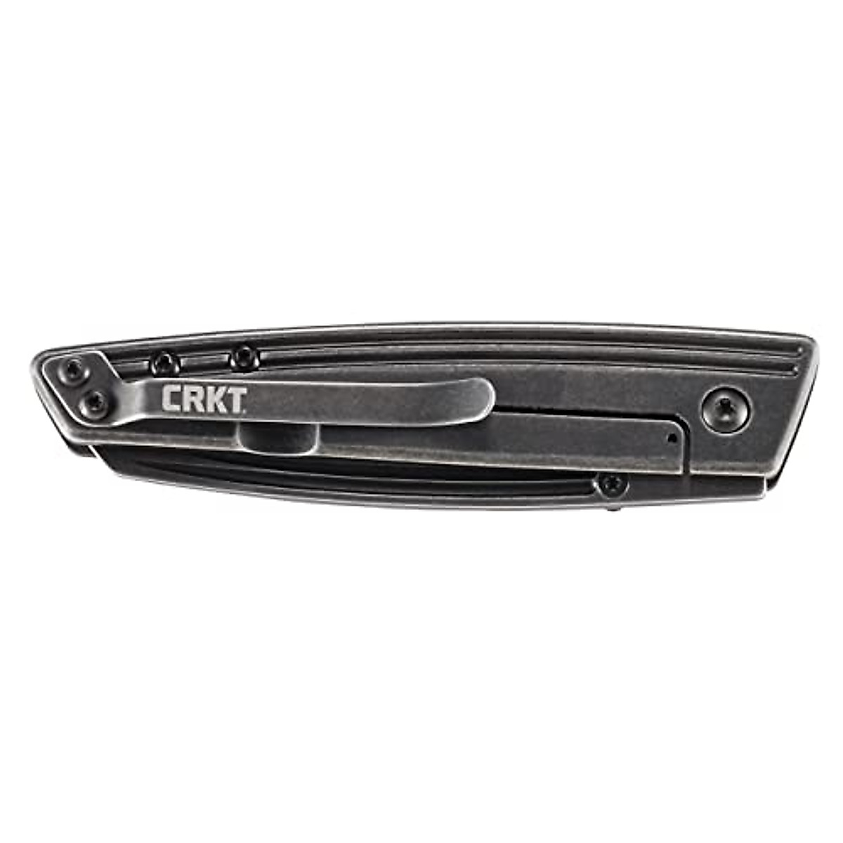 CRKT Inara EDC Folding Pocket Knife: Low Profile Gentleman's Knife, Everyday Carry Pocket Knife with Liner Lock, Black Stonewash Finish, G10 Handle, Pocket Clip 7140