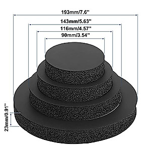 X AUTOHAUX 4 PCS Speaker Fast Rings 6" 6.5" 6.75 Inch Car Speaker Foam Baffles Enhancer System Sponge Car Horns Sponge Bass Blocker Kit for 6" to 6.75" Speakers
