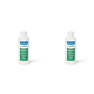 Medline Remedy Essentials Shampoo and Body Wash Gel, Citrus Vanilla Scent, 4-Ounce Flip-Top Bottle, 1 Count (Pack of 2)