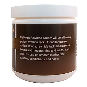 Fiebing's Rawhide Cream 14oz Ideal for Conditioning, Softening, and Waterproofing Rawhide and Other Fine and Exotic Leathers