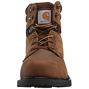 Carhartt Men's Traditional Welt 6" Steel Toe Work Boot Construction, Crazy Horse Brown Oil Tanned, 12 Wide