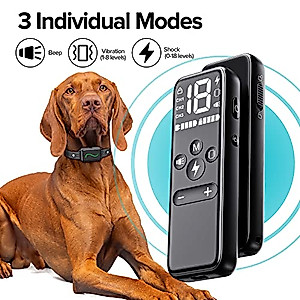 Vsezund Shock Collar, Training Collar with Remote for Small, Medium, Large Dogs with Vibration, Electric Shock, Beep, Security Lock, and Waterproof