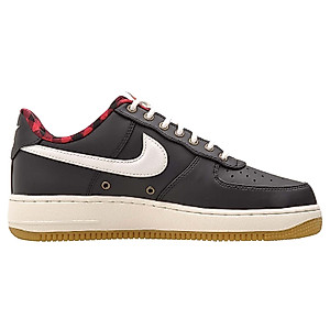 Nike Men's Air Force 1 LV8 Black/Action Red/Gum Light Brown/Sail Leather Basketball Shoes 11.5 M US