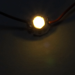 PATIKIL 0.6" LED Chip Bulb, 5 Pack 350mA 1W Aluminum Substrate COB Light Beads Light with Wire for DIY Lighting Fixtures, Natural White 4000-4500K