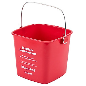 Carlisle FoodService Products San Jamar Kleen-Pail® Plastic Cleaning Bucket 8 Quarts Red