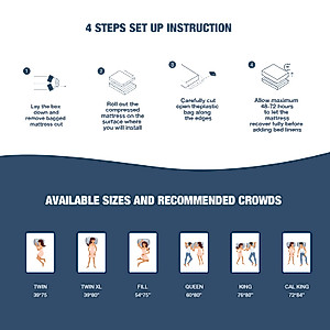 Queen Mattress, DIGLANT 12 Inch Gel Memory Foam Hybrid Mattress, Euro Top Pocket Spring Mattress in a Box, Balance Support & Motion Isolation, Medium Feel Mattress, CertiPUR-US Certified