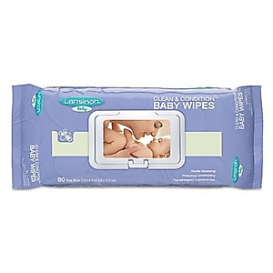 Lanisinoh Clean and Conditioning Cloth Baby Wipes 80 Count (3 Pack)