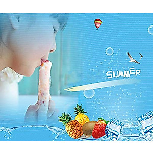 120pcs Ice Popsicle Molds Bags Pop Mold Pouch with Zip Seals get Funnel Free, 11"x2" DIY Zip-Top Ice pop Pouches for Gogurt Ice Candy or Freeze Pops Fruit Vegetable Freezer Tubes