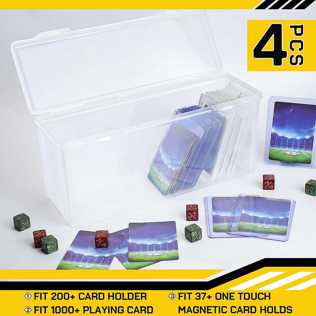 Acrylic Card Holder Screw Trading Card Protector 35 PT Clear Card Protectors for Baseball Football Sports Card Game Card Storage and Display (15 Pieces)