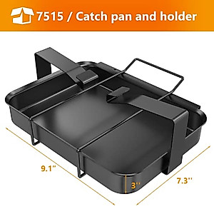Hisencn 7515 Grill Catch Pan Holder Drip Pan Replacement for Weber Genesis 1000-5500, Genesis Silver/Gold/Platinum, Genesis II Series, Platinum I/II, and Summit, Porcelain Steel Grease Collection