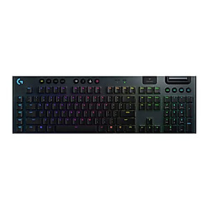 Logitech G915 LIGHTSPEED Wireless RGB Mechanical Gaming Keyboard (GL Tactile) Bundle with Webcam, Wireless Gaming Mouse, Gaming Headset, and 4-Port USB 3.0 Hub (5 Items)