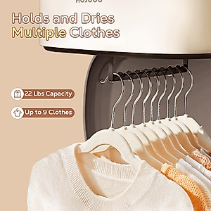 Mojoco Portable Clothes Dryer - Portable Dryer for Apartment, RV, Travel - Premium Mini Dryer Machine for Light Clothes, Underwear, Baby Clothes - Quick and Easy to Use Small/Compact Dryer Machine