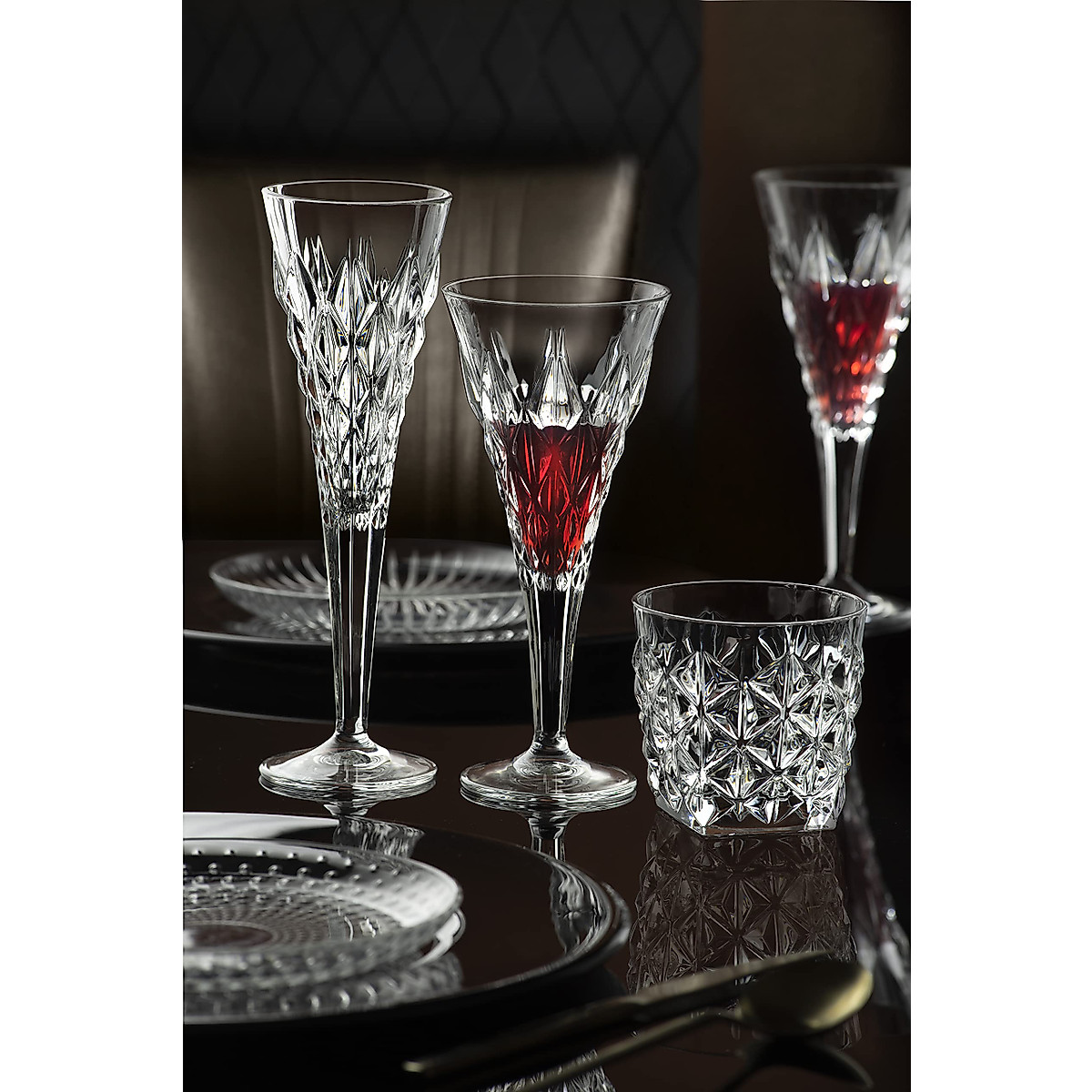 Barski Tumbler Glass - Double Old Fashioned - Set of 6 - Glasses - Designed DOF Crystal Glass Tumblers - For Whiskey - Bourbon - Water - Beverage - Drinking Glasses - 12.5 oz. - Made in Europe