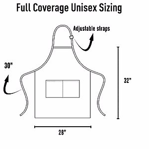 NOBONDO Personalized Apron with Pockets, Initial Bib Apron with Adjustable Neck and Waist Ties, Monogrammed Gift for Women and men, Supports Cooking, Crafting BBQ Drawing and Gardening - with Wreath M