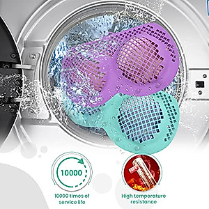 Bra Washing Bags for Laundry, LDJRCP 2PCS Silicone Delicates Bag for Washing Machine Durable Lingerie Bag for Underwear Protection Bra Fits A To C Cups, Purple&Green