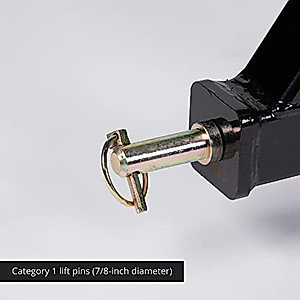 Titan Attachments Trailer Hitch 2" Receiver 3 Point Cat 1 HD D-Ring Drawbar