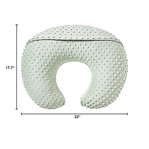 Baby Nursing Pillow and Body Positioner with Premium Slipcover for Breastfeeding for Baby Boys and Girls, Feeding Pillow with Breathable Comfortable Pillowcase (Green)