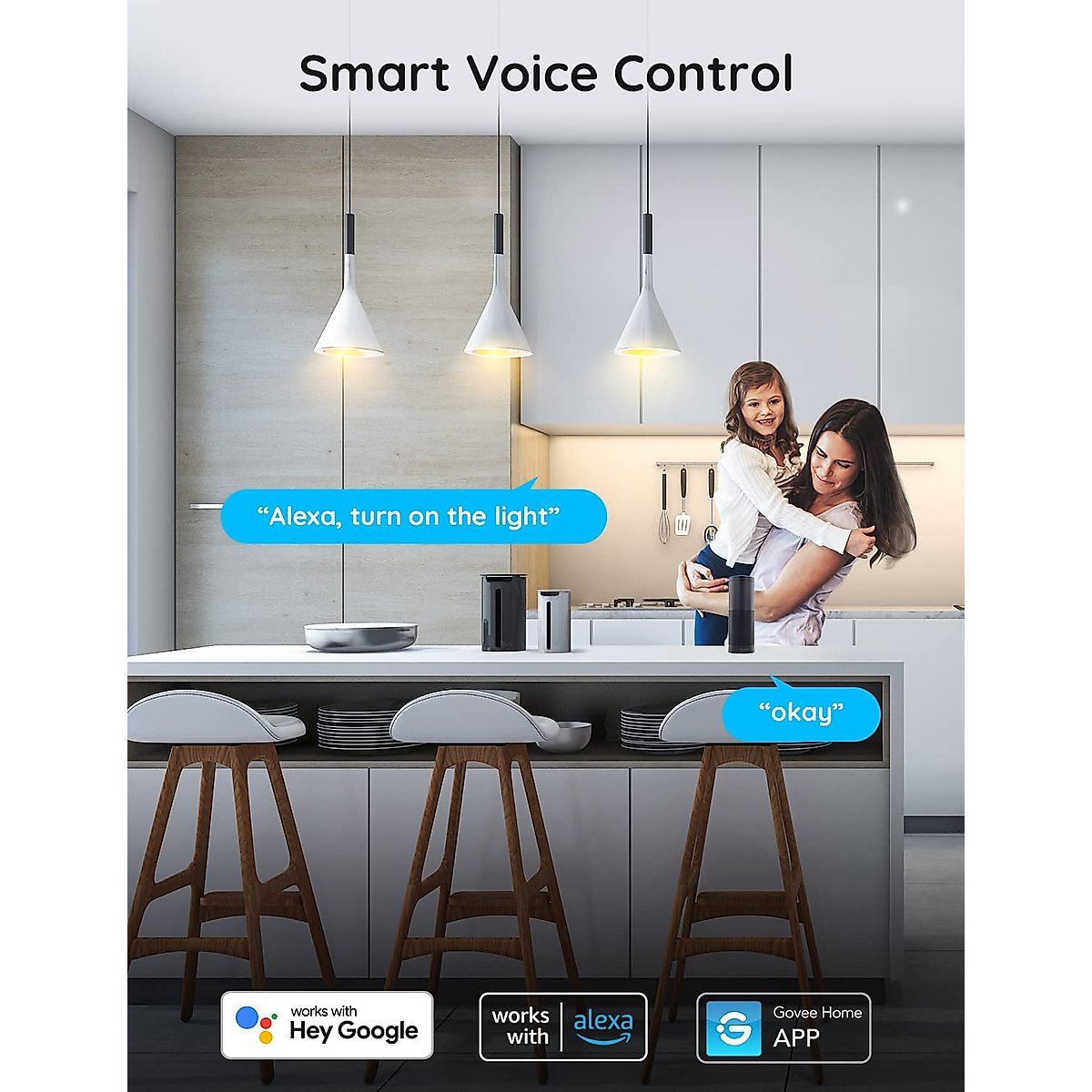 Govee Smart Plug, WiFi Outlet Compatible with Alexa and Google Assistant, Mini Smart Home Plugs with Timer Fuction & Group Controller, No Hub Required, ETL & FCC Certified, 2.4G WiFi Only (1 Pack)