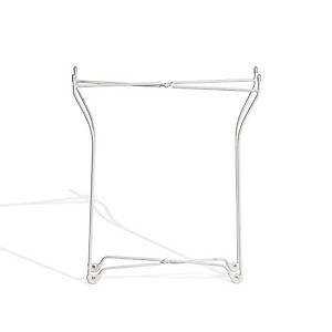 Atlantic urbSPACE Metal Side Table - Stylish Folding Tray Table, Sturdy Steel Construction with Wear-Resistant Powder Coating, PN in White