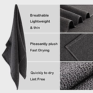 Imperial Road Bath Towels Set for Quick Drying and Highly Absorbent,1 Hand Towels 13.4x13.8 inch,1 Washcloth 13.4x30 inch,1 Bath Towel 27.6x55 inch (3 Piece,Grey)