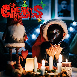 COKOTEE Kids Led Mask, Light up Mask with Gesture Sensing, Halloween Face Transforming Mask for Festival Cosplay, Parties, Gifts for Boys for Girls(Ages 5+)