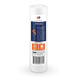 Aquaboon 6-Pack 1 Micron 10x2.5" Sediment Water Filter Replacement Cartridge for Any Standard RO Unit, Whole House Sediment Filtration, Compatible with DuPont WFPFC5002, Pentek DGD series, RFC series